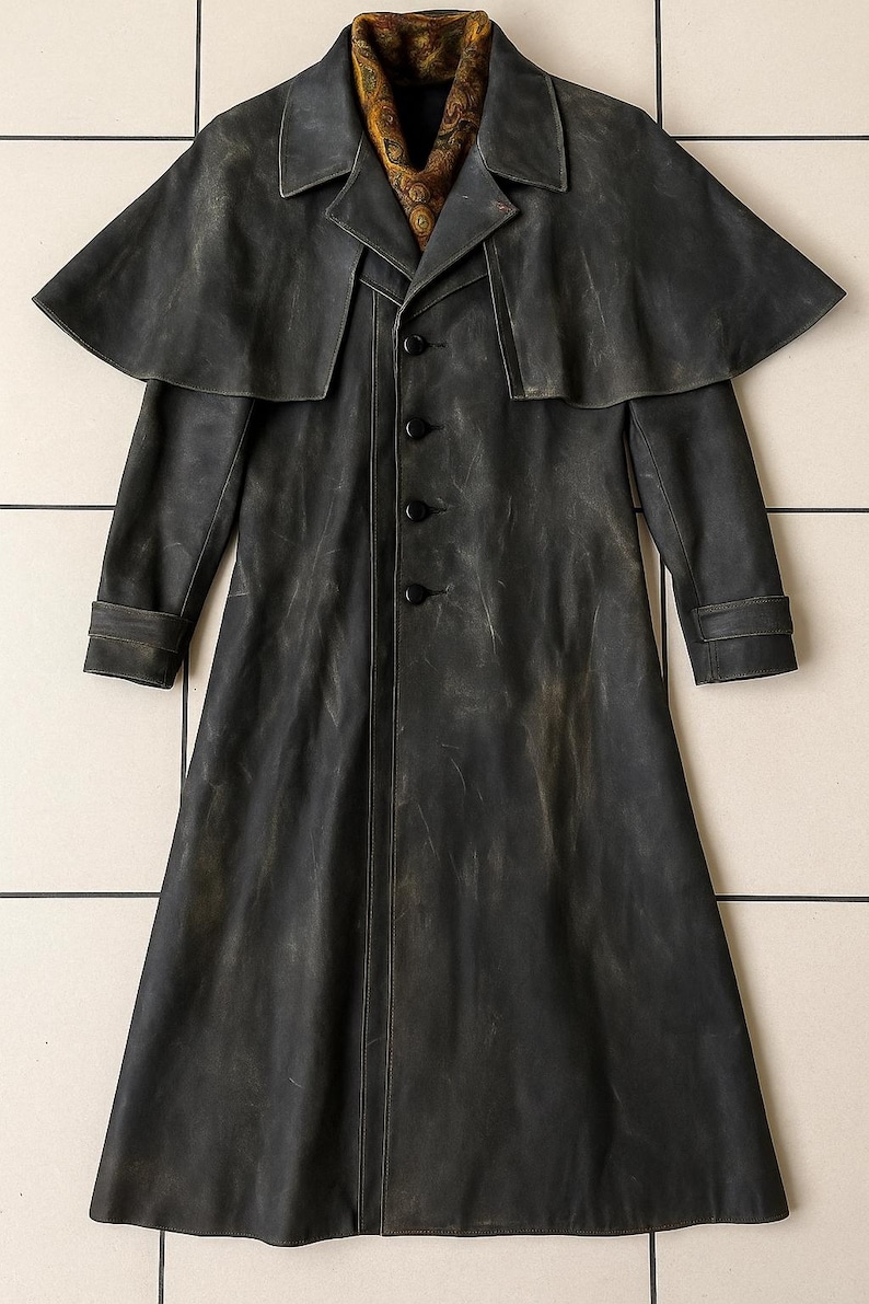 Bloodborne Hunter Leather Coat: Cosplay Trench Duster With Detachable ...