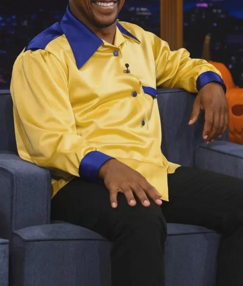 Gordon Gartrelle Yellow Satin Shirt: Cosby Show Parody - Anthony Mackie ...