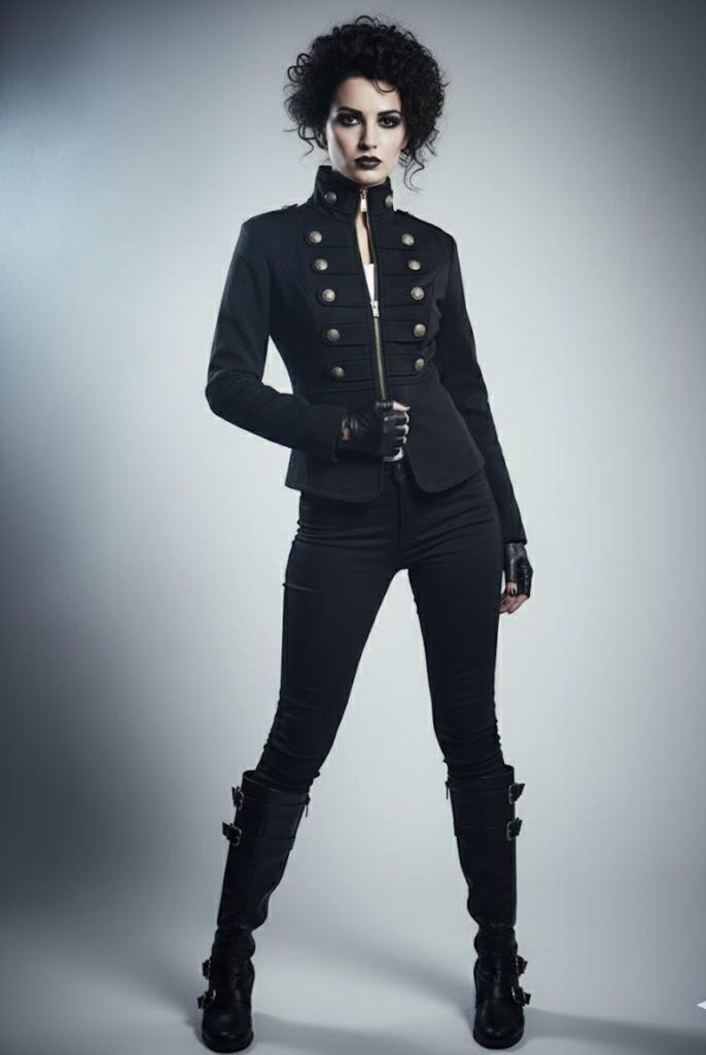 Black Gothic Steampunk Military Drummer Parade Jacket | Victorian ...