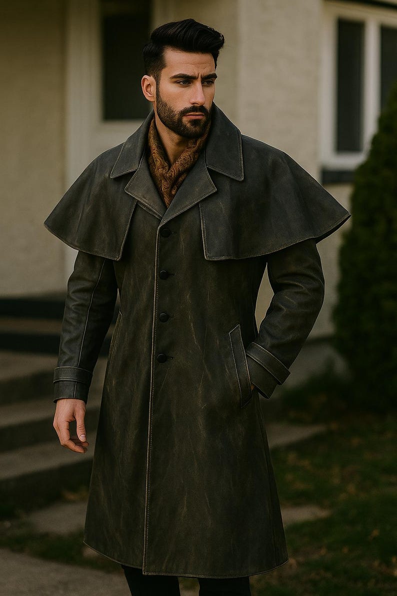 Bloodborne Hunter Leather Coat: Cosplay Trench Duster With Detachable ...