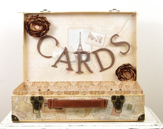 Paris Wedding Card Box Wedding Card Trunk With Romantic Paris Theme - Etsy