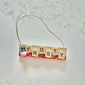 Frosty the Snowman Ornament Snowman Ornament Scrabble Tile Ornaments - Etsy