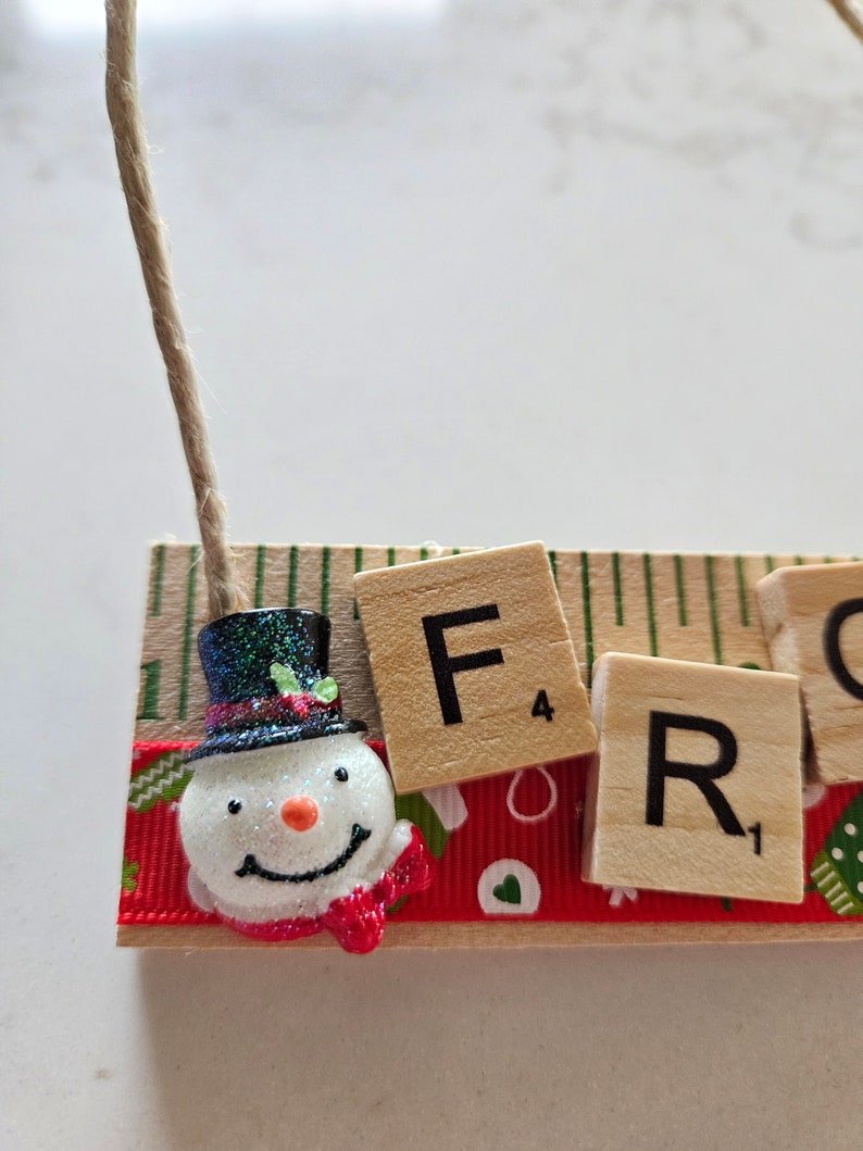 Frosty the Snowman Ornament Snowman Ornament Scrabble Tile - Etsy