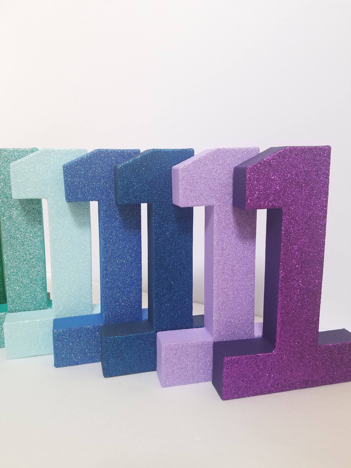 Glittered Number for Birthday Photoshoot ROYGBIV Rainbow | Etsy