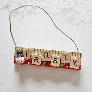 Frosty the Snowman Ornament Snowman Ornament Scrabble Tile Ornaments - Etsy
