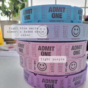 100 Colorful Circus Carnival Tickets - Pick Your Color! Circus Theme ...