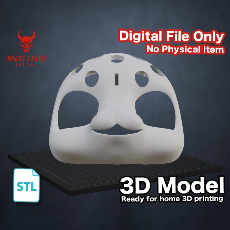 Furry Kemono Fursuit Head Base Kig STL File DIY 3D Print Digital ...