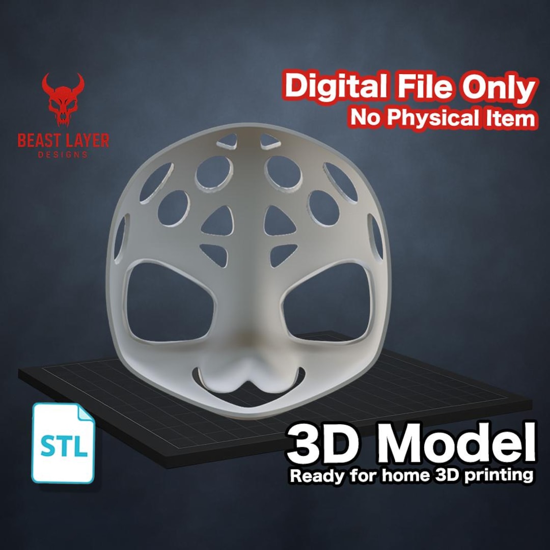 Furry Fursona Head Base STL File Round Eye Animal Style DIY 3D Print ...