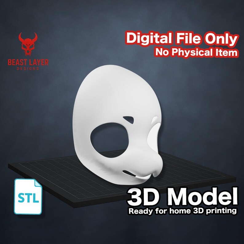 Fursuit Head Base 3D Model STL Bird Griffin Avali Mask Frame DIY ...