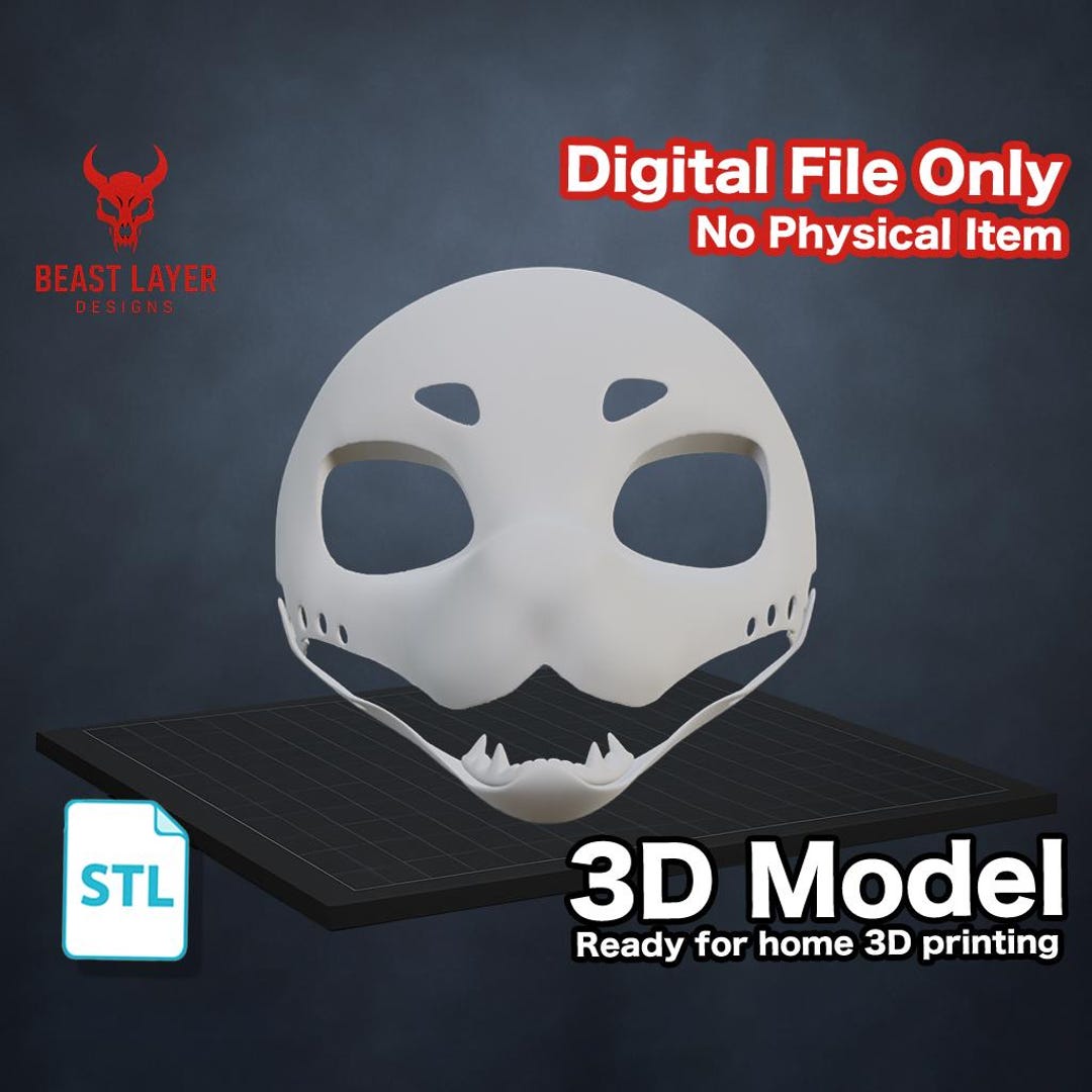 Moving Jaw Kig Fursuit Head Base STL File DIY 3D Print Kemono Style ...