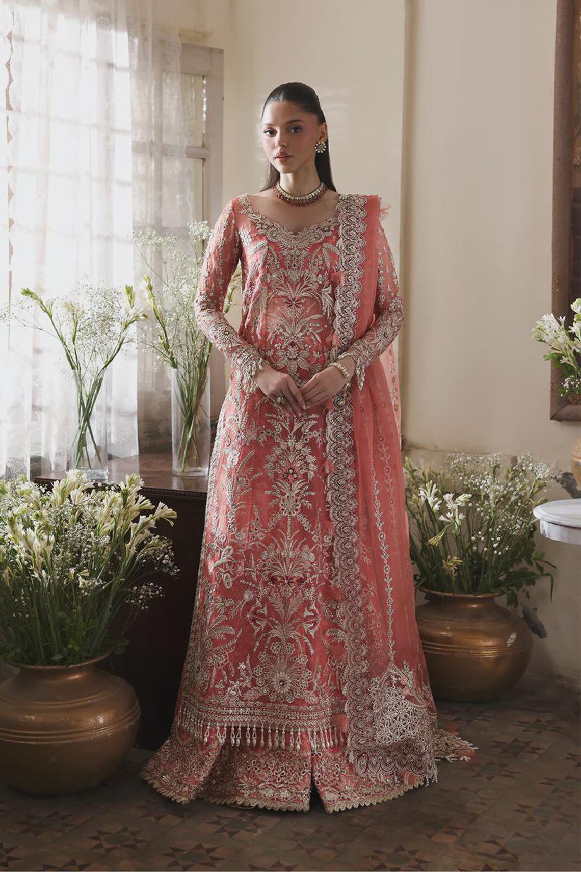 Simple Elegant Long Formal Shalwar Kameez, Evening Party Wedding Prom ...