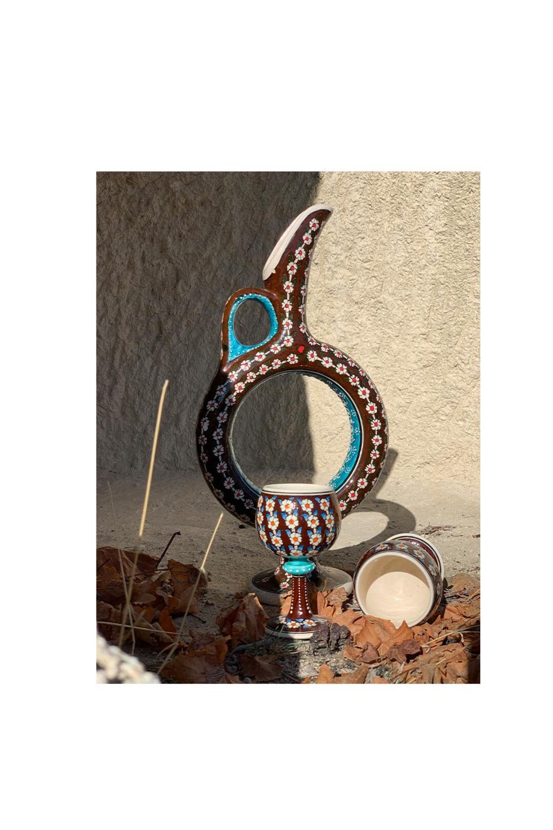 Handmade Ceramic Tree of Life Wine Decanter: Turkish Pottery Jug - Etsy
