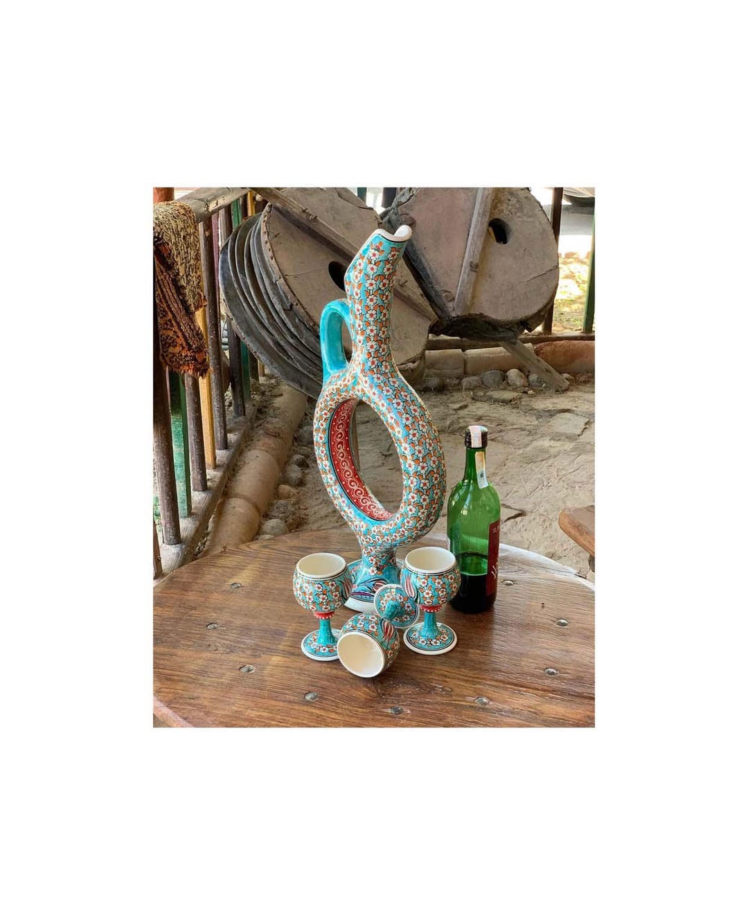 Handmade Ceramic Tree of Life Wine Decanter: Turkish Pottery - Etsy