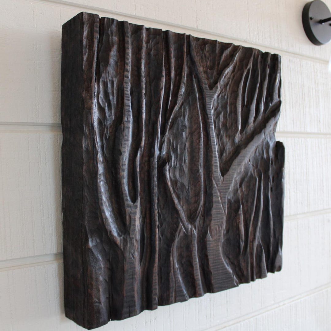 Hand-carved Sycamore Wood Wall Art – Wabi-sabi Tree Branch Sculpture - Etsy