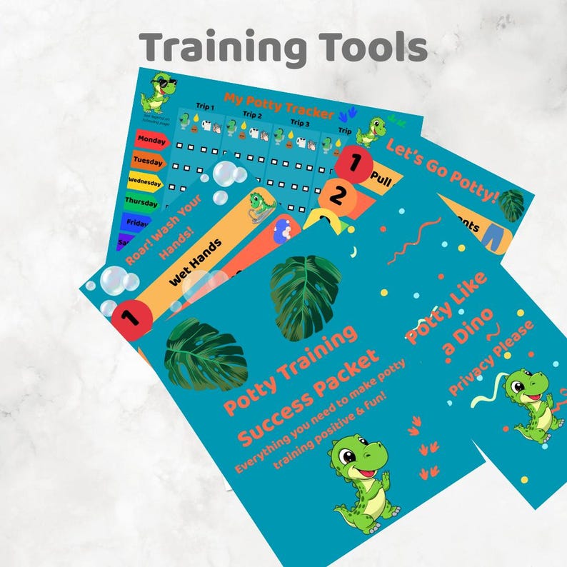 Dinosaur Potty Training Chart & Tracker | Printable Charts, Poster ...