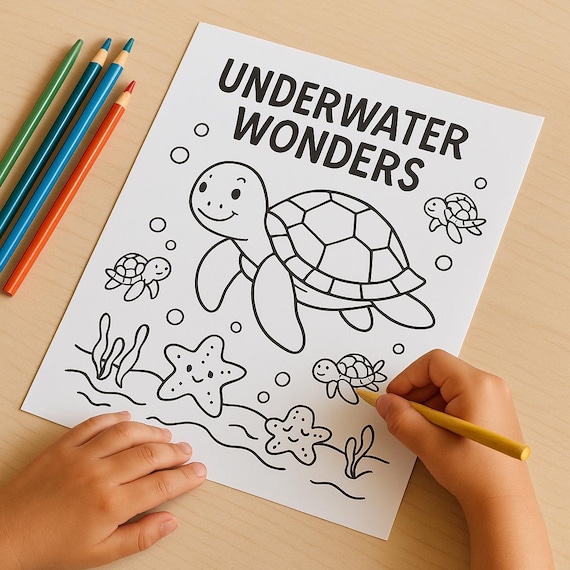 Underwater Wonders Drawing For Kids