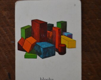 Blocks Flash Card - Etsy