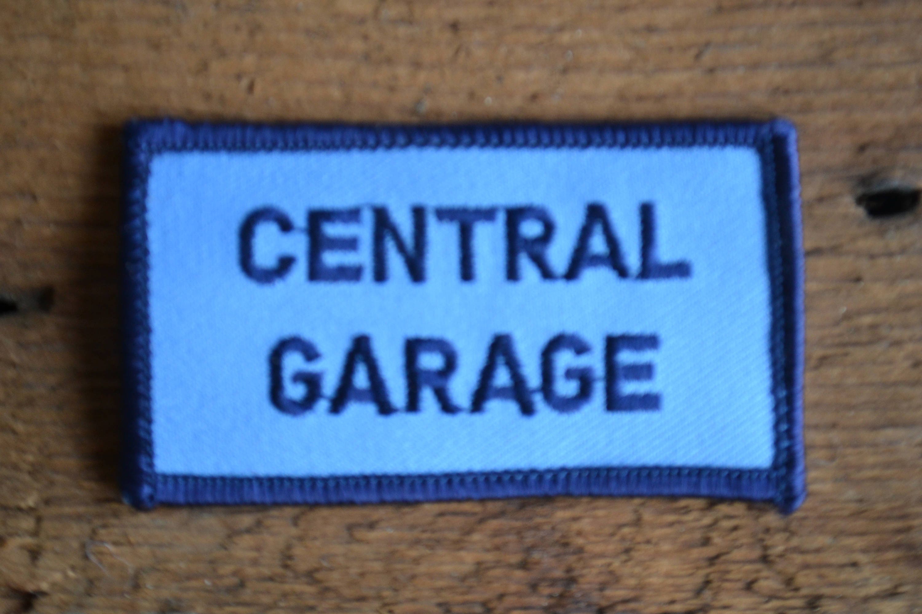 Vintage Reclaimed Embroidered Blue Work Central Garage Patch Badge - Etsy