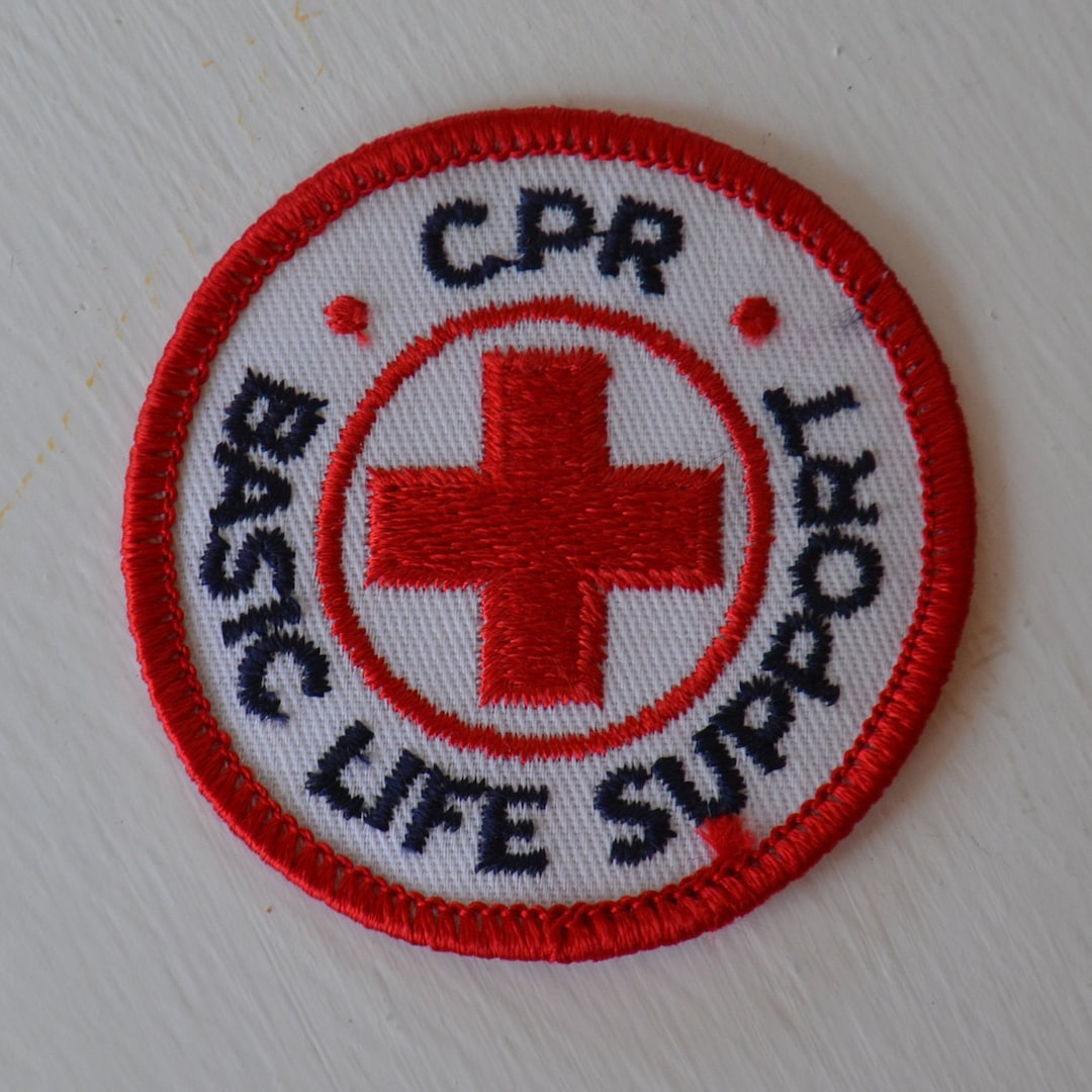 Vintage Red CPR Rescue Basic Life Support Patch Badge - Etsy