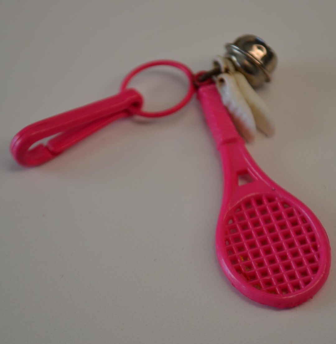Vintage 1980s Plastic Pink Tennis Raquet Jewelry Charm - Etsy