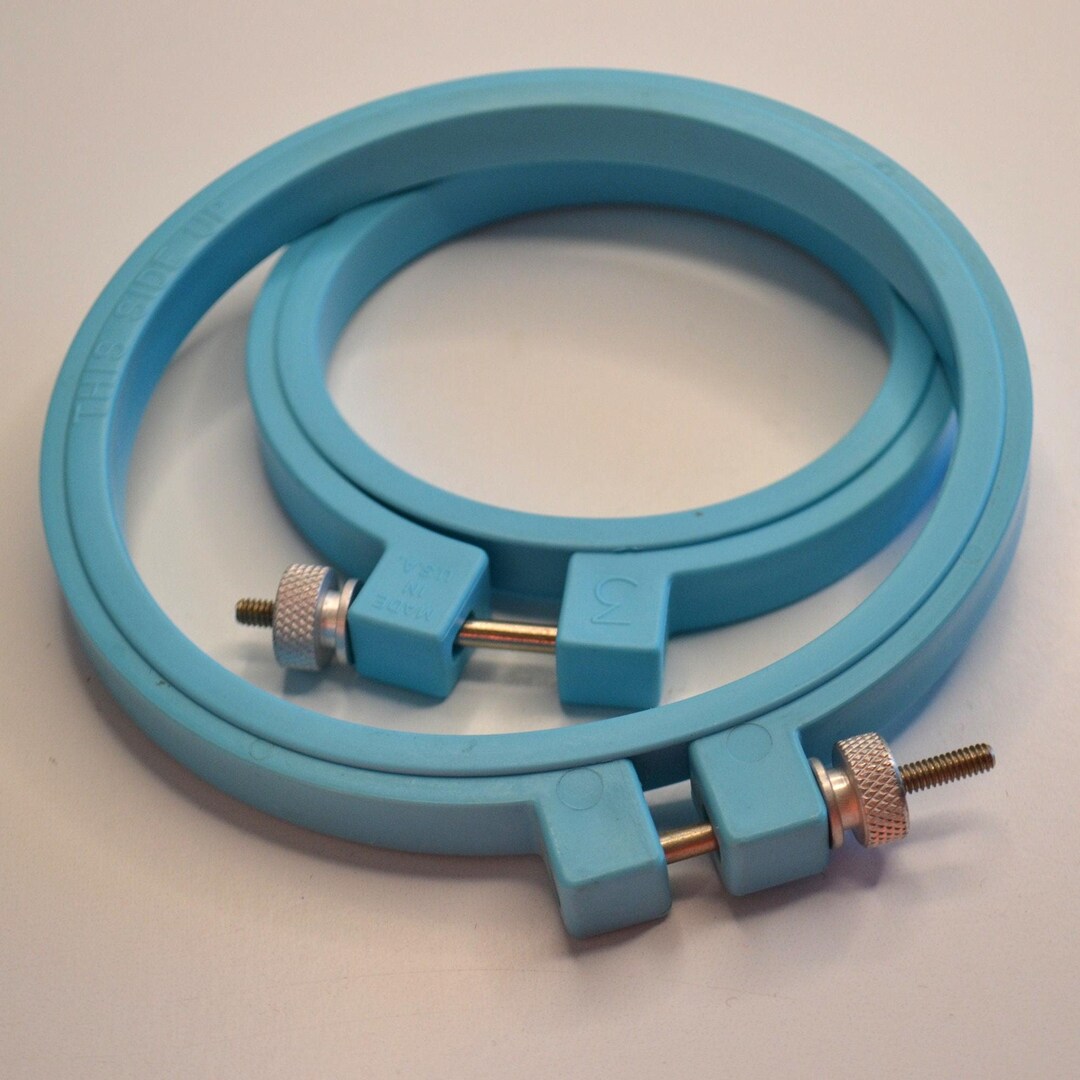 Vintage Plastic Blue Small Assorted Round Embroidery Hoops Lot of 2 - Etsy