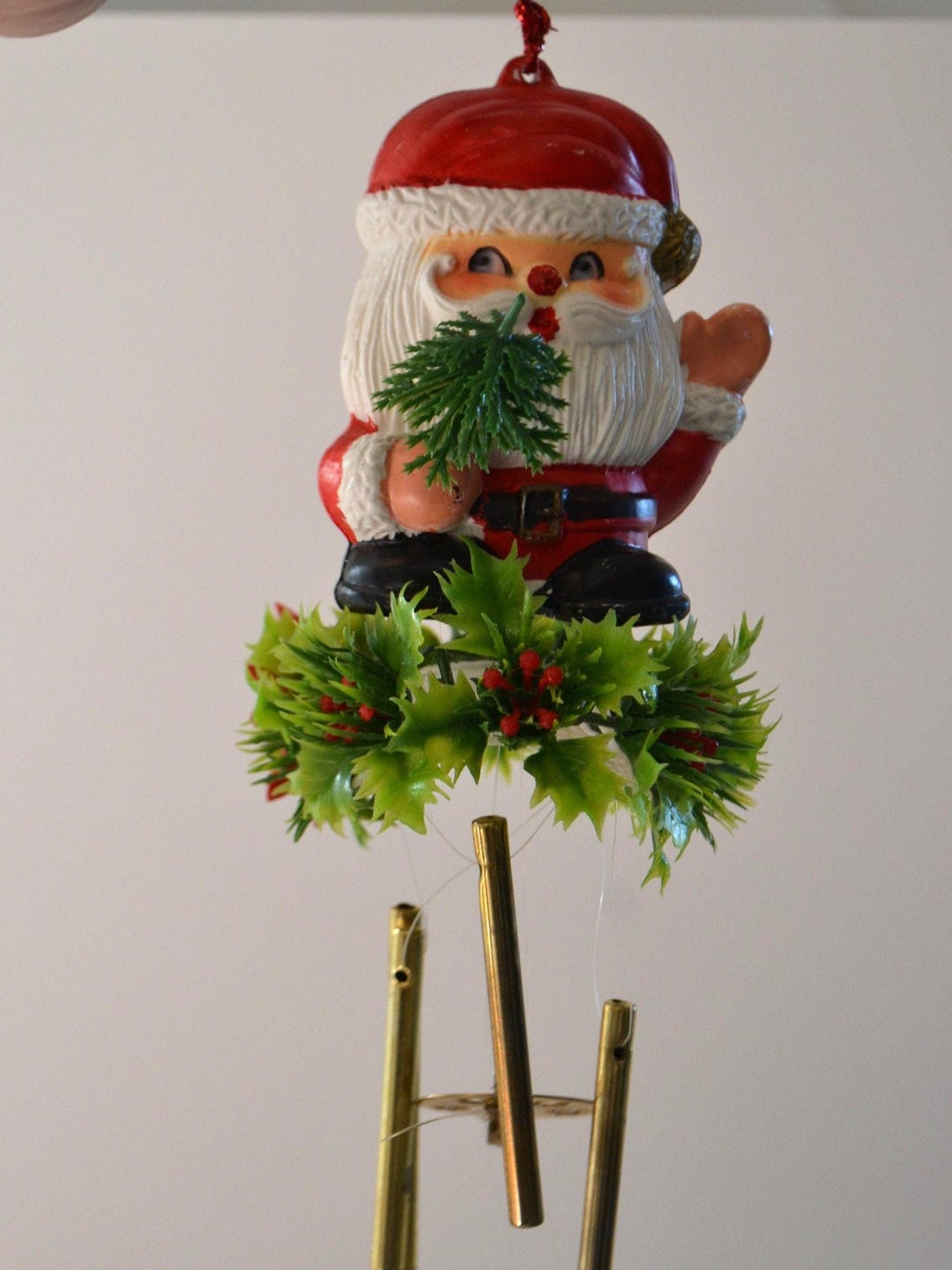 Vintage Plastic Holiday Christmas Hanging Santa Claus Wind Chimes - Etsy