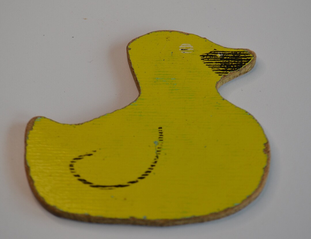 Vintage Wood Yellow Duck Refrigerator Magnet - Etsy