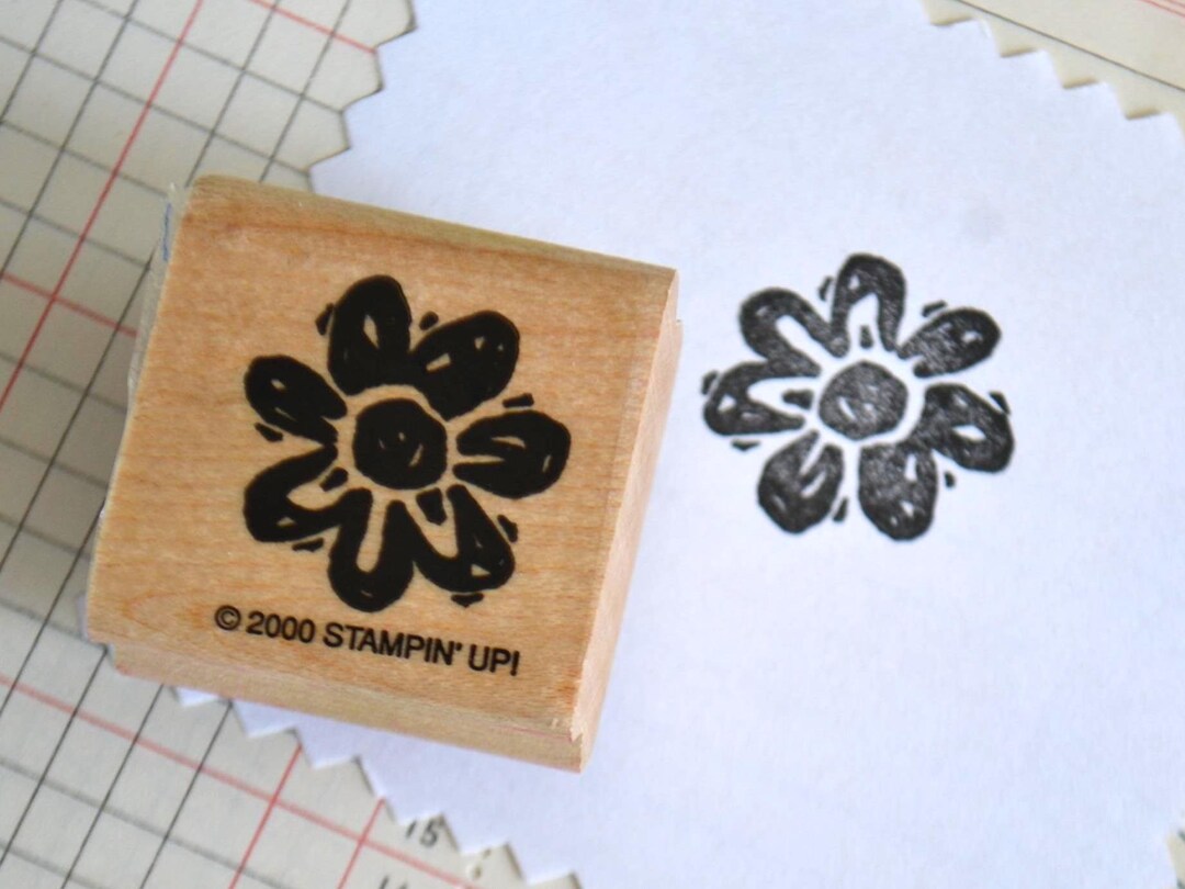 Vintage Stampin up Daisy Flower Floral Wood Mounted Rubber Stamp - Etsy