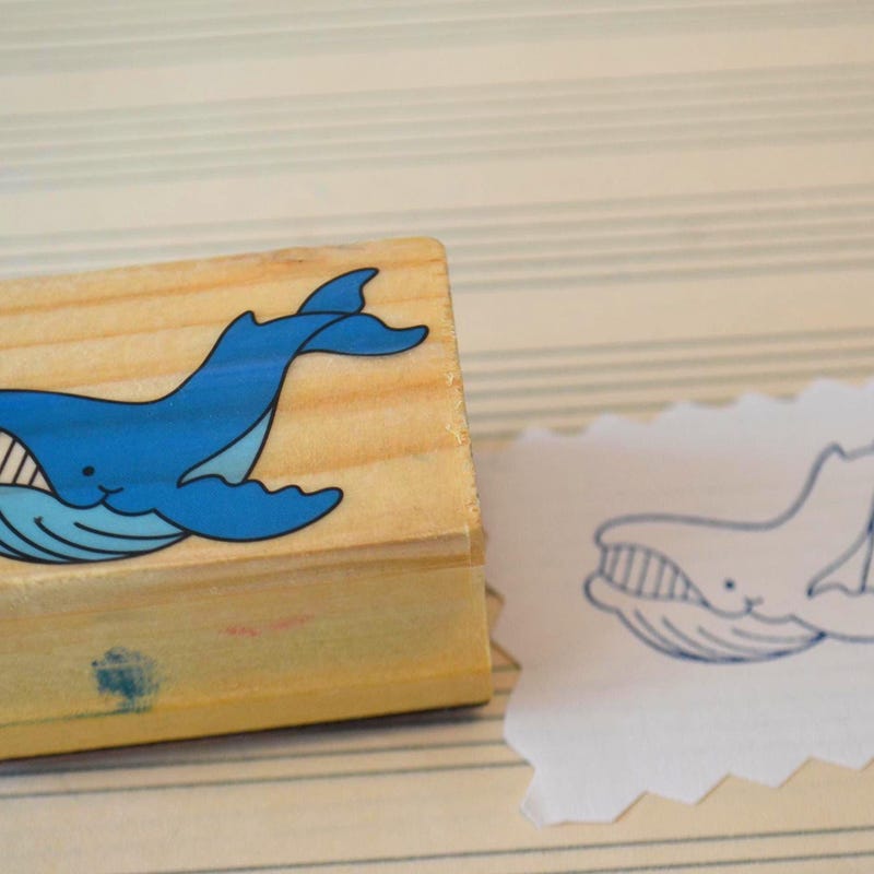 Whale Rubber Stamp - Etsy