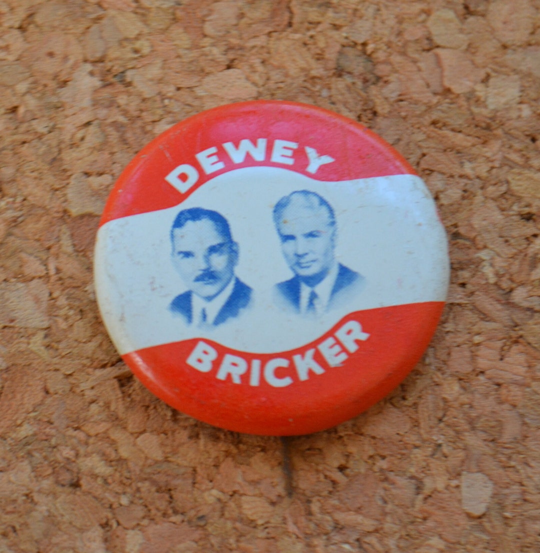 Vintage Dewey Bricker 1944 Presidential Candidate Campaign Vote Voting ...