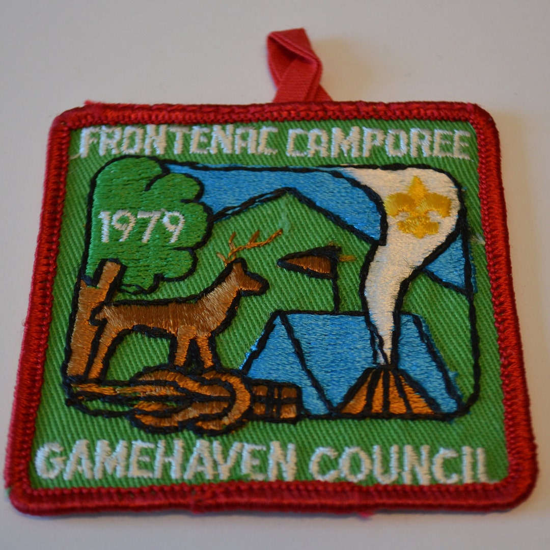 Reclaimed Vintage Boy Cub Scouts Frontenac Gamehaven Camporee Badge ...