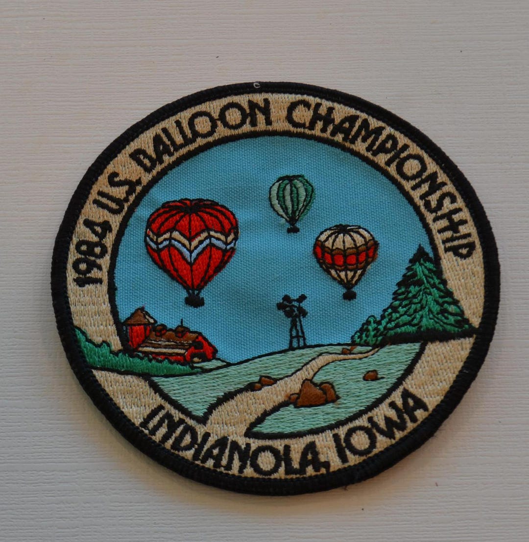 Reclaimed Vintage Hot Air Balloon Iowa Badge Patch - Etsy