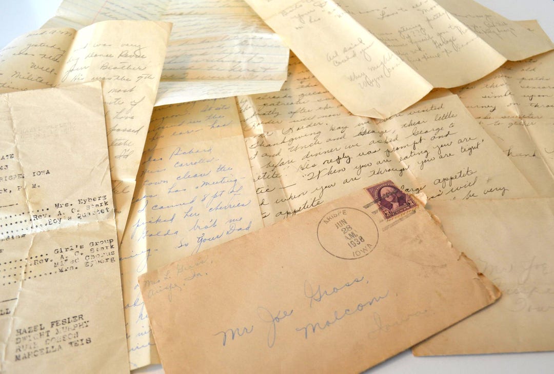 Vintage Assorted Typed Handwritten Letters Correspondence Envelopes Lot ...