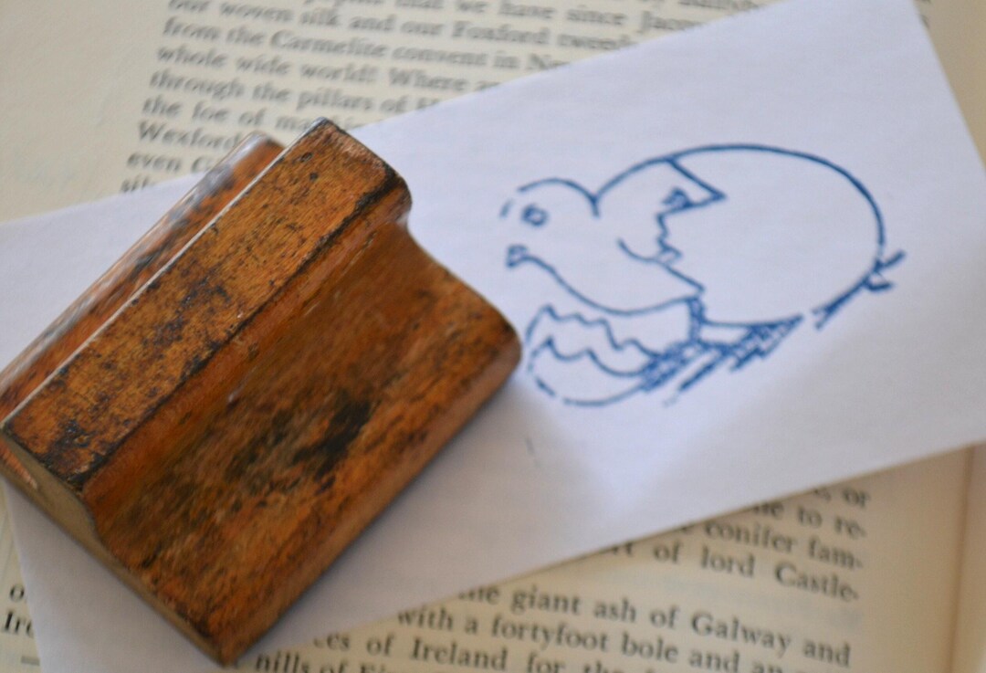 Vintage Educational Classroom Image Wood Handled Rubber Mounted Stamp ...