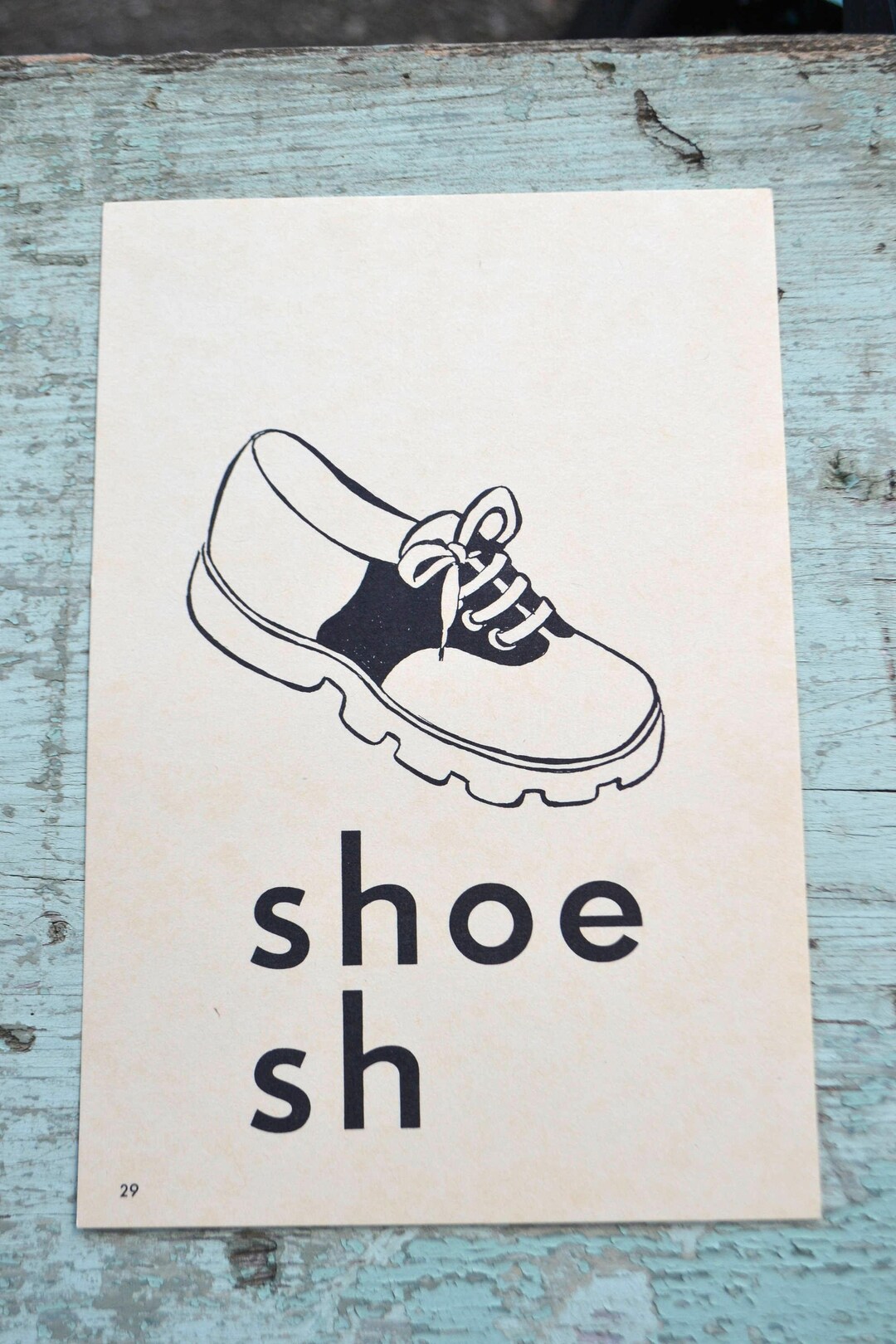 Vintage Flash Card Flashcard Image Scrapbooking Picture 1950s - Shoe - Etsy