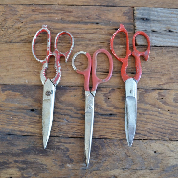 Red Scissors - Etsy