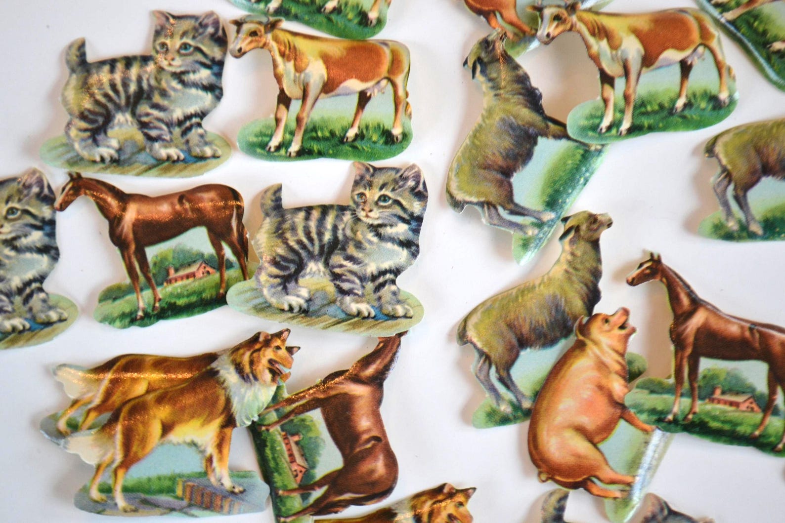 Vintage Animals Assorted Mix Mail Seals Lot of 12 - Etsy