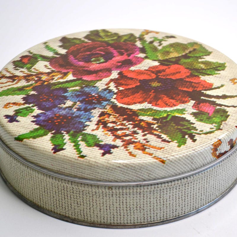 Vintage Tin Food Container - Etsy