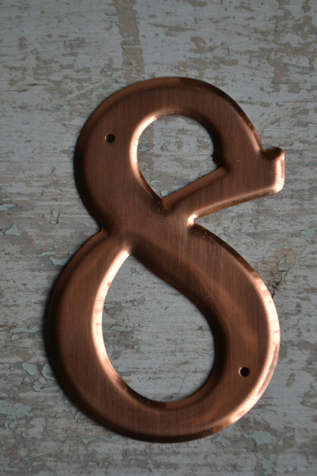 Vintage Brass Large Salvaged House Address Sign Number 8 Eight - Etsy