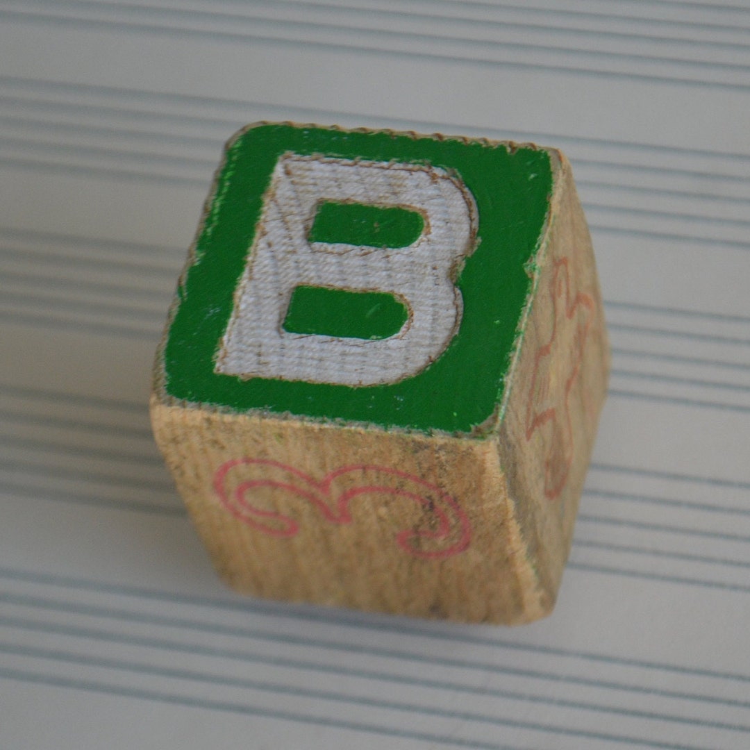 Vintage Green Wood Block Letter Initial Refrigerator Magnet B - Etsy