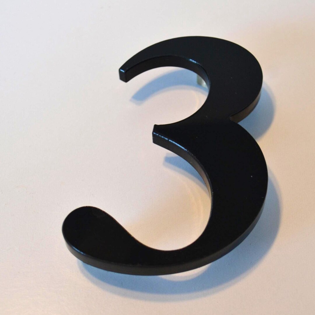 Vintage Salvage Industrial Signage Plastic Black Number 3 - Etsy