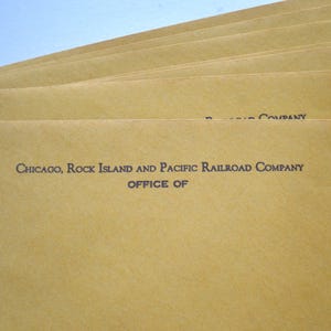 Vintage Chicago Rock Island and Pacific Railroad Company Mailing ...