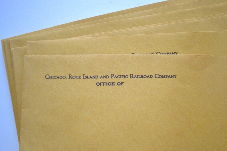 Vintage Chicago Rock Island and Pacific Railroad Company Mailing ...