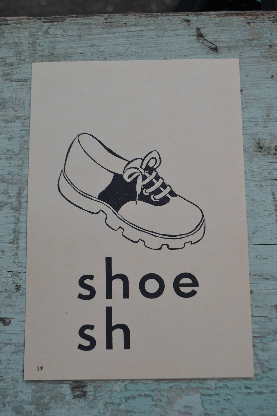 Vintage Flash Card Flashcard Image Scrapbooking Picture 1950s - Shoe - Etsy