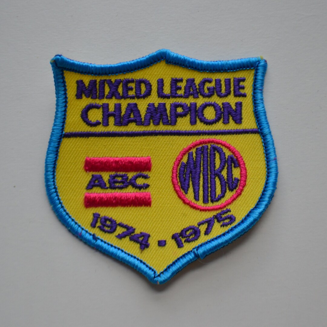 Vintage WIBC ABC Mixed League Champion Bowling Embroidered Patch Badge ...