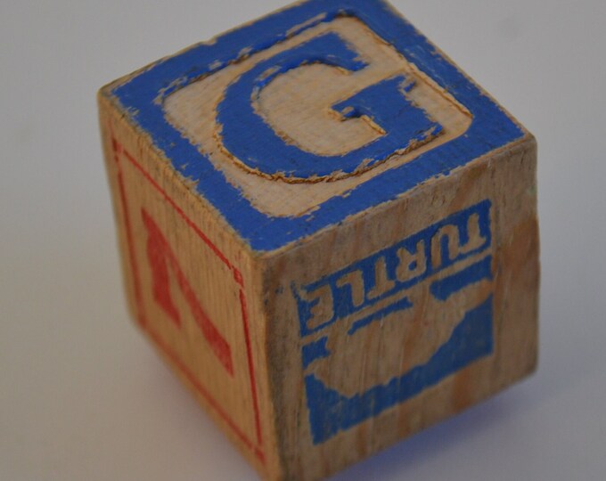 Vintage Blue White Block Letter Initial Refrigerator Magnet G - Etsy