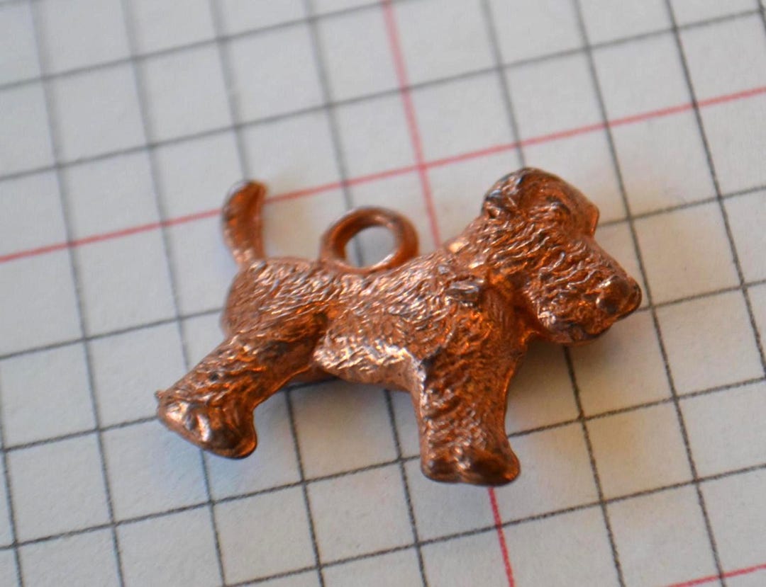 Vintage Plastic Copper Colored Scottie Dog Animal Jewelry Charm - Etsy