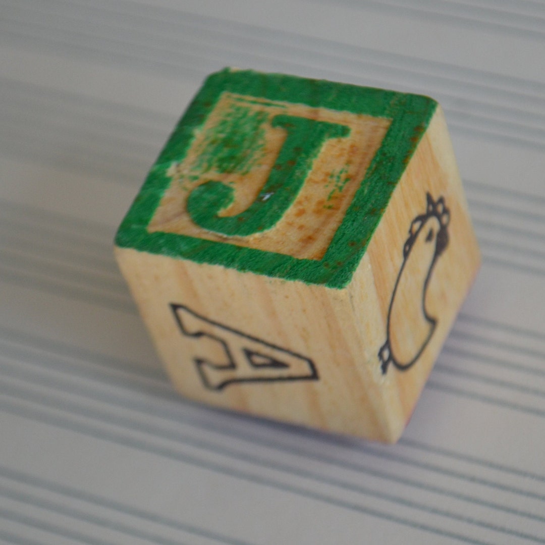 Vintage Green Block Letter Initial Refrigerator Magnet J - Etsy