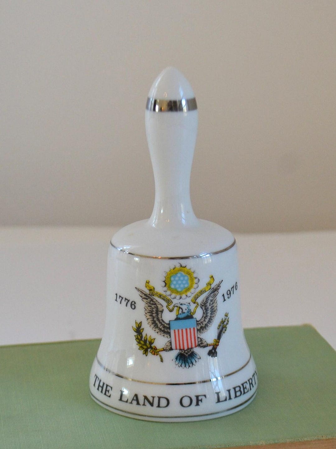 Vintage White Ceramic Land of the Liberty USA America Patriotic ...