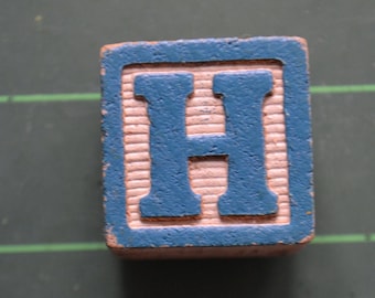 Vintage Blue White Block Letter Initial Refrigerator Magnet G - Etsy